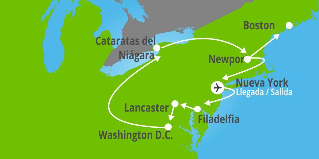Viaje a Estados Unidos por la Costa Este en 10 días